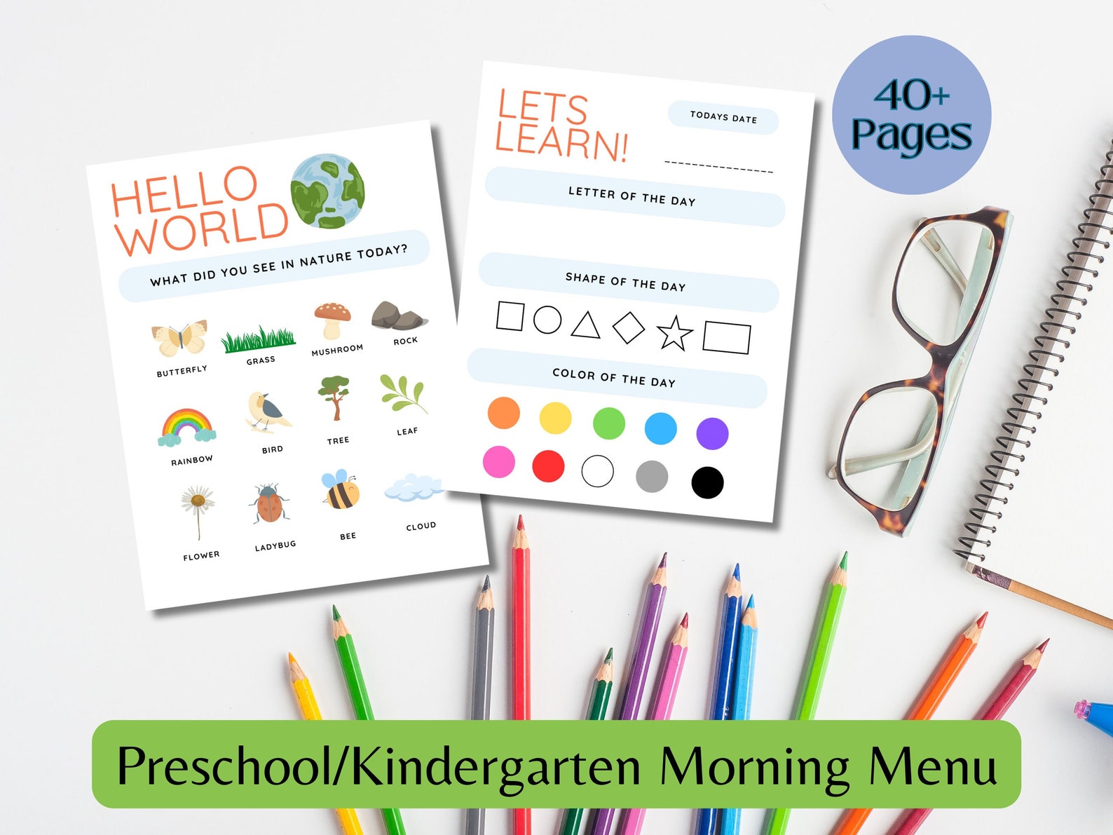 Preschool Morning Menu Printable, Homeschool Preschool, Preschool ...