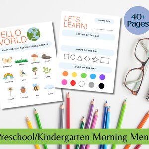 Preschool Morning Menu Printable, Homeschool Preschool, Preschool ...