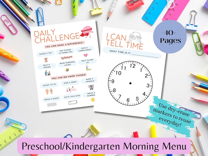 Preschool Morning Menu Printable, Homeschool Preschool, Preschool ...