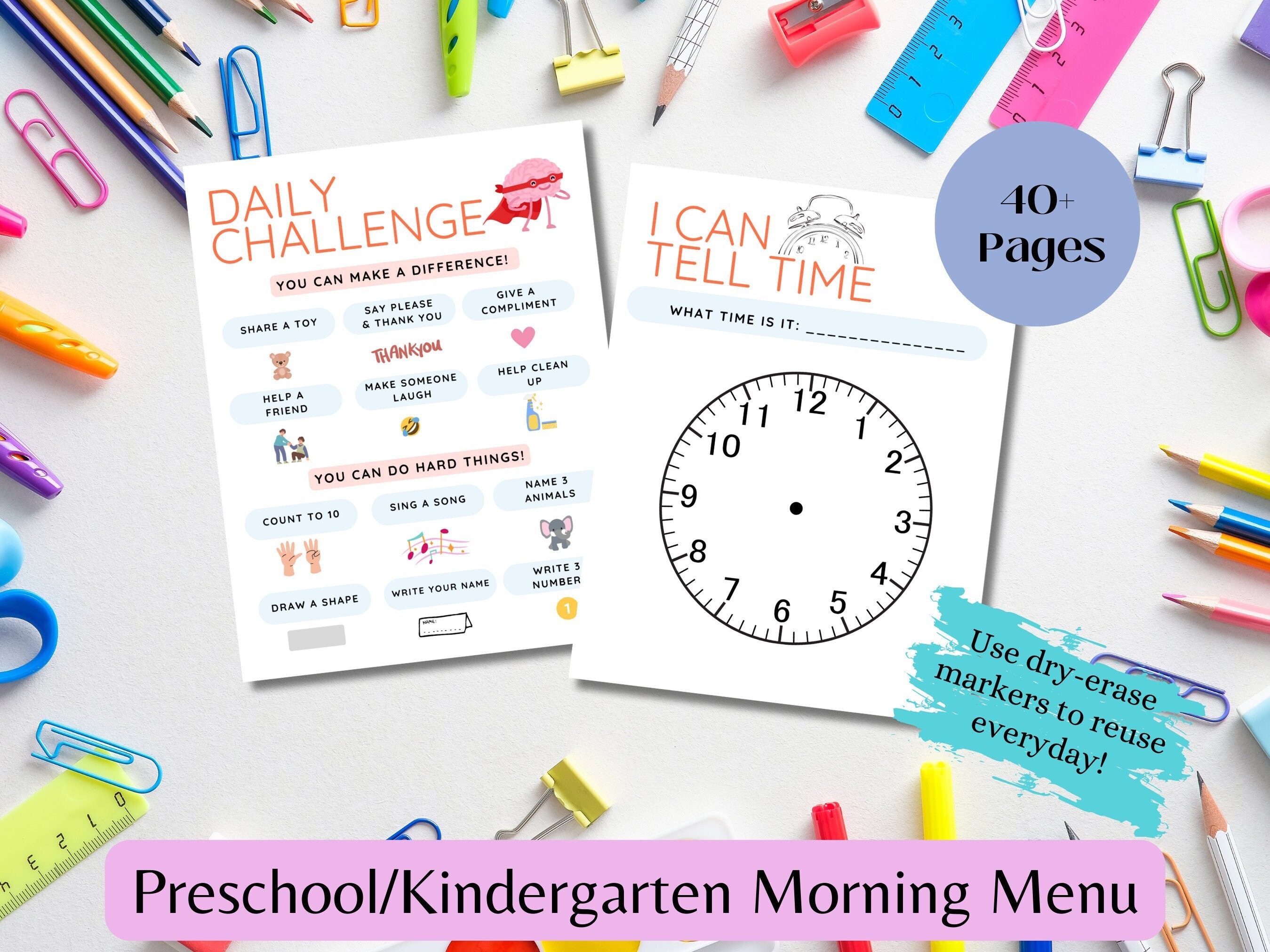 Preschool Morning Menu Printable, Homeschool Preschool, Preschool ...