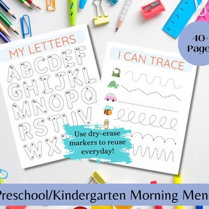 Preschool Morning Menu Printable, Homeschool Preschool, Preschool ...