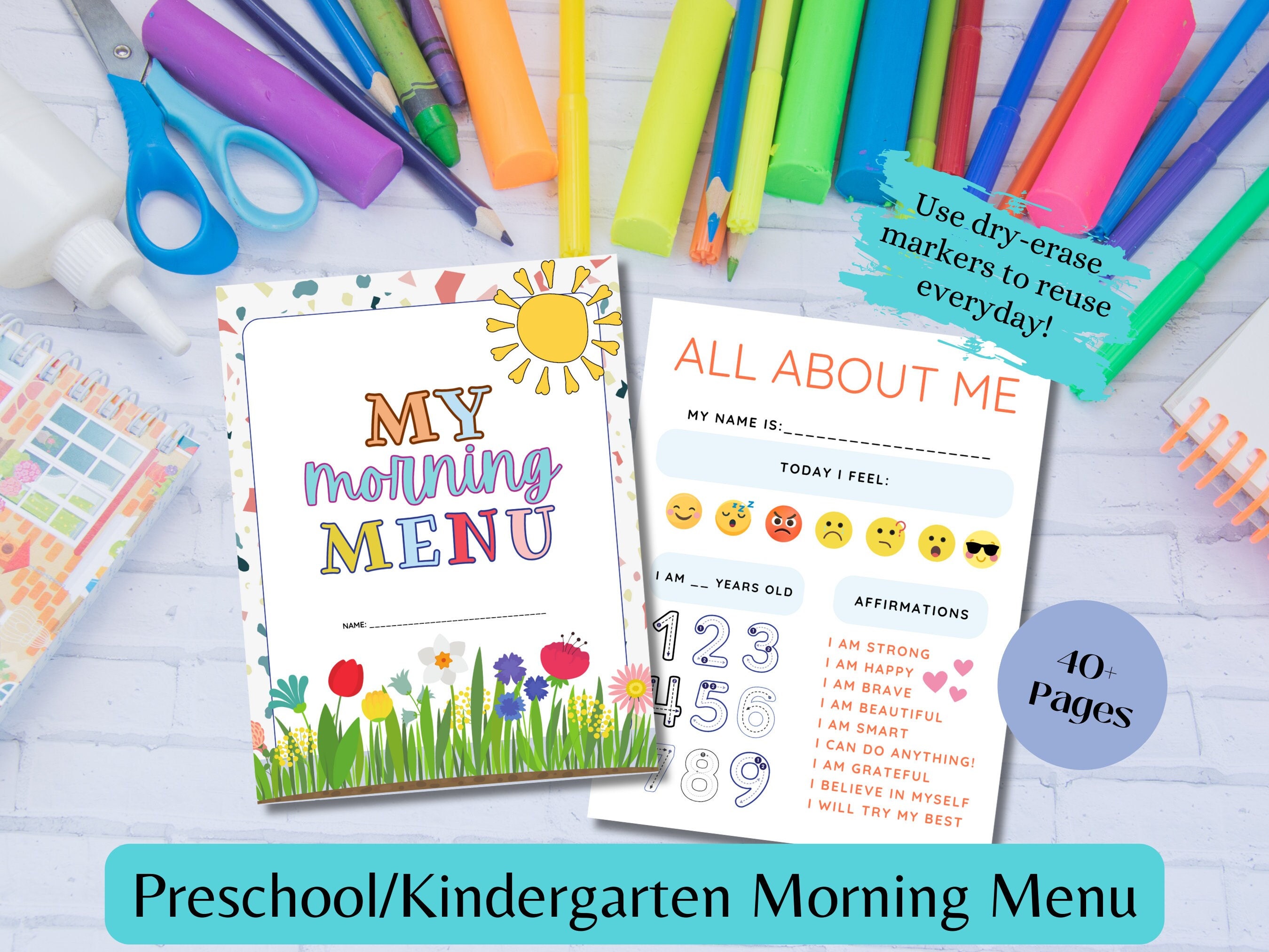 Preschool Morning Menu Printable, Homeschool Preschool, Preschool ...