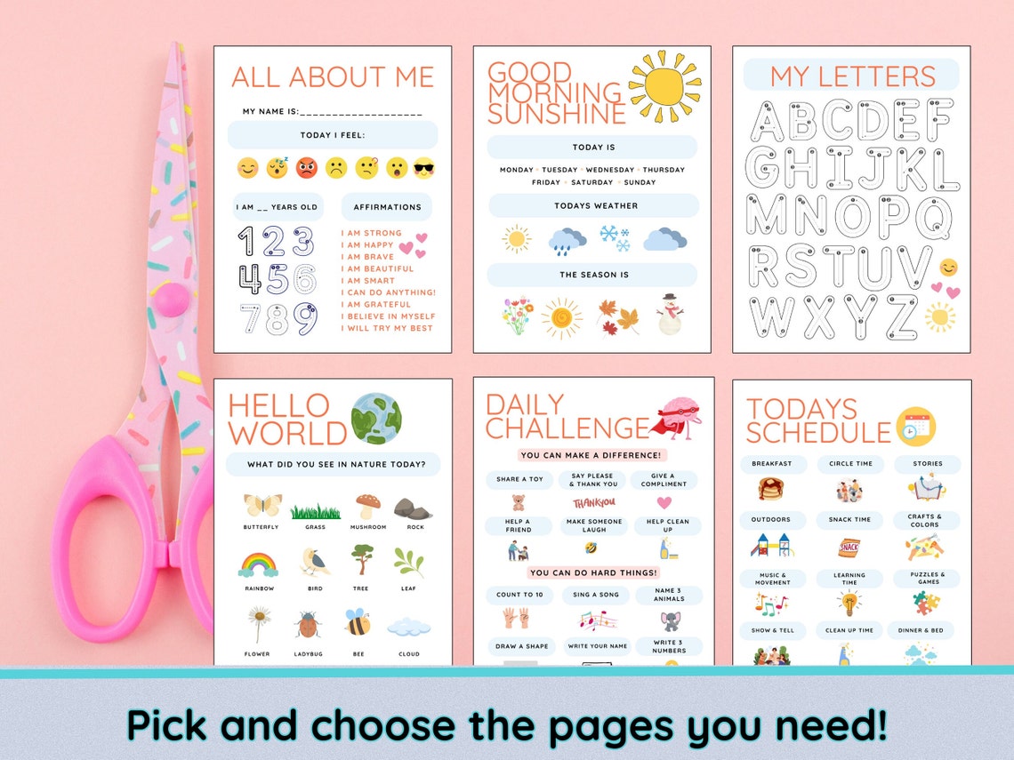 Preschool Morning Menu Printable, Homeschool Preschool, Preschool ...