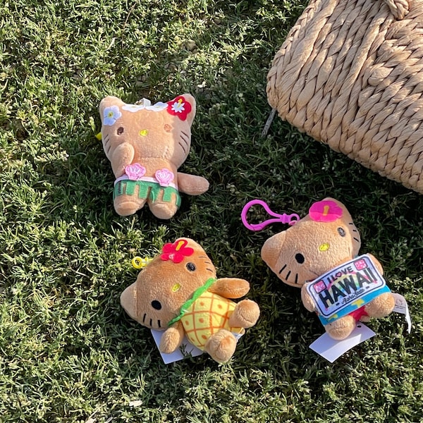 Hello Kittys Hawaii Keychain - Etsy