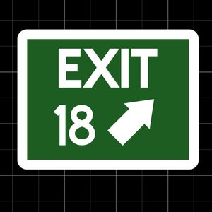 Exit Sign Vinyl Decal - Etsy