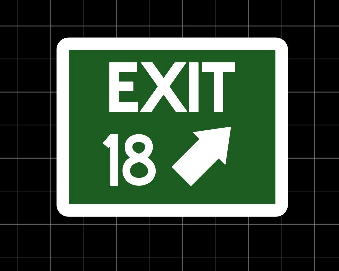 Exit Sign Vinyl Decal - Etsy