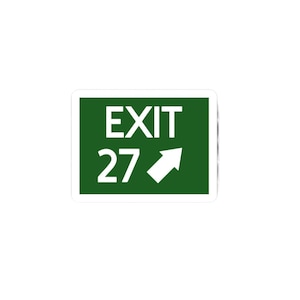 Exit Sign Vinyl Decal - Etsy