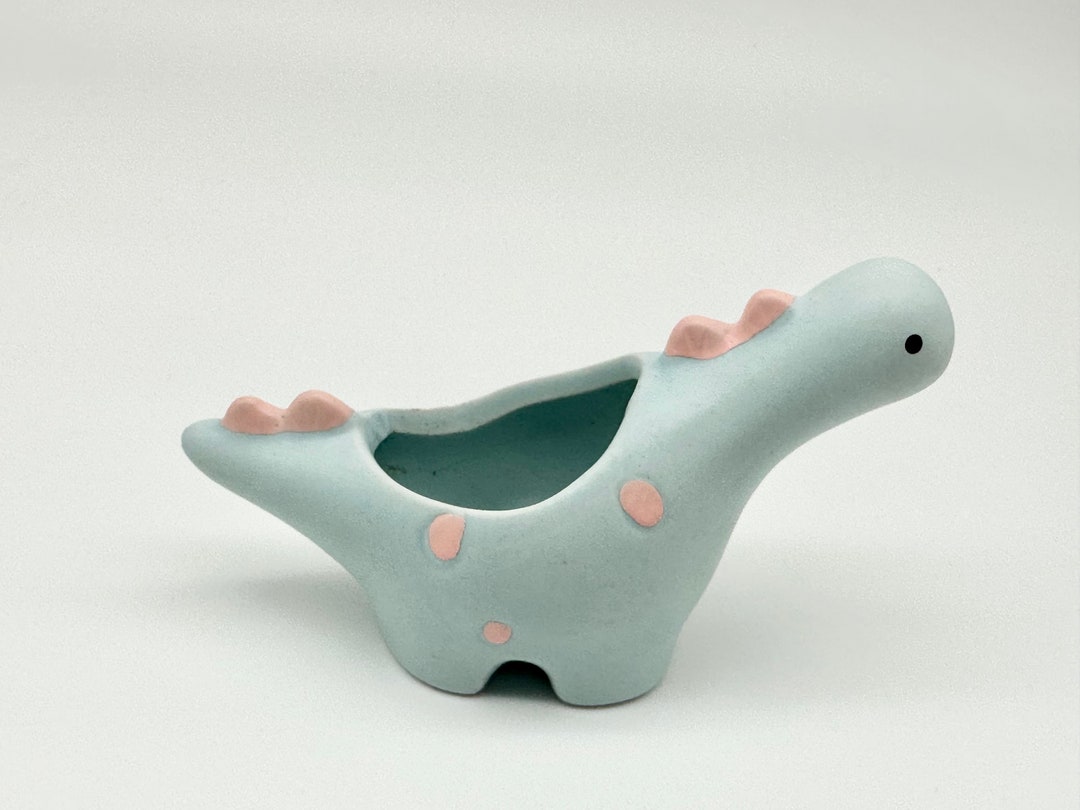Dinosaur Shape Ceramic Planter - Etsy