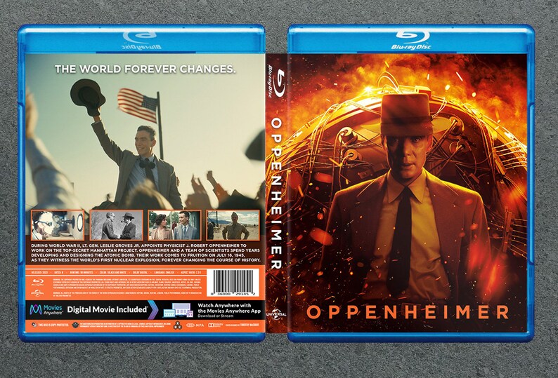 Oppenheimer Custom Blu-ray Covers W/ Case NO DISC - Etsy