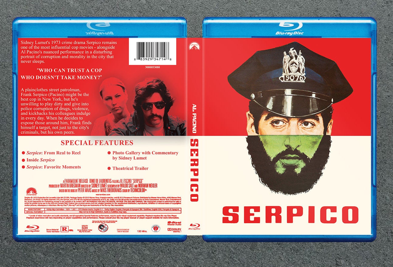 Serpico Custom Blu-ray Covers W/ Case NO DISC - Etsy