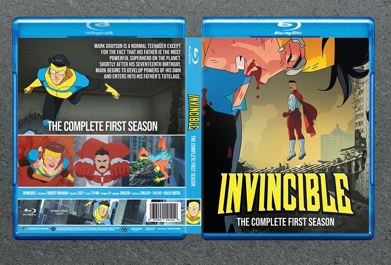 Invincible Season 1 Custom Blu-ray Cover W/ Case NO DISC - Etsy