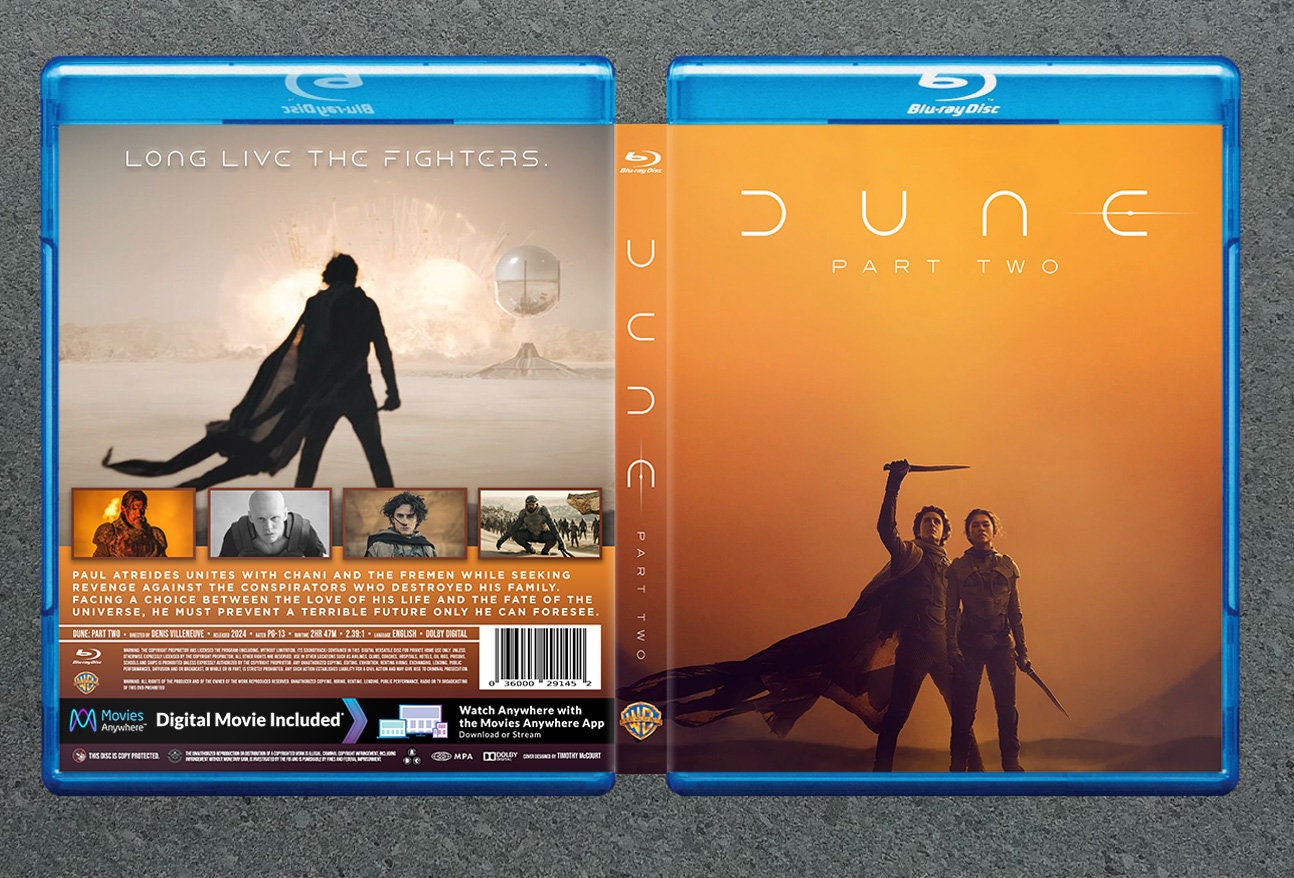 Dune Part 2 Custom Blu-ray Covers W/ Case NO DISC - Etsy