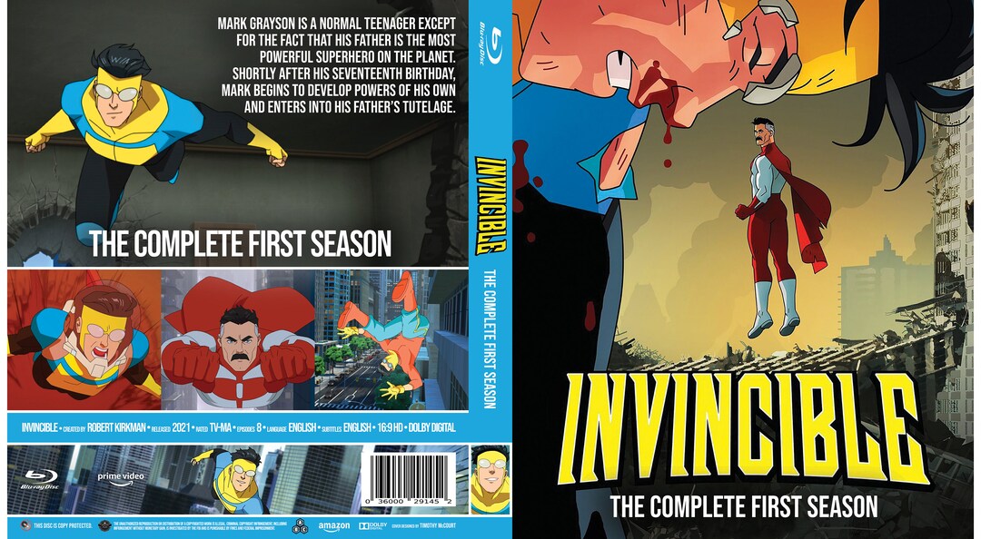 Invincible Season 1 Custom Blu-ray Cover W/ Case NO DISC - Etsy
