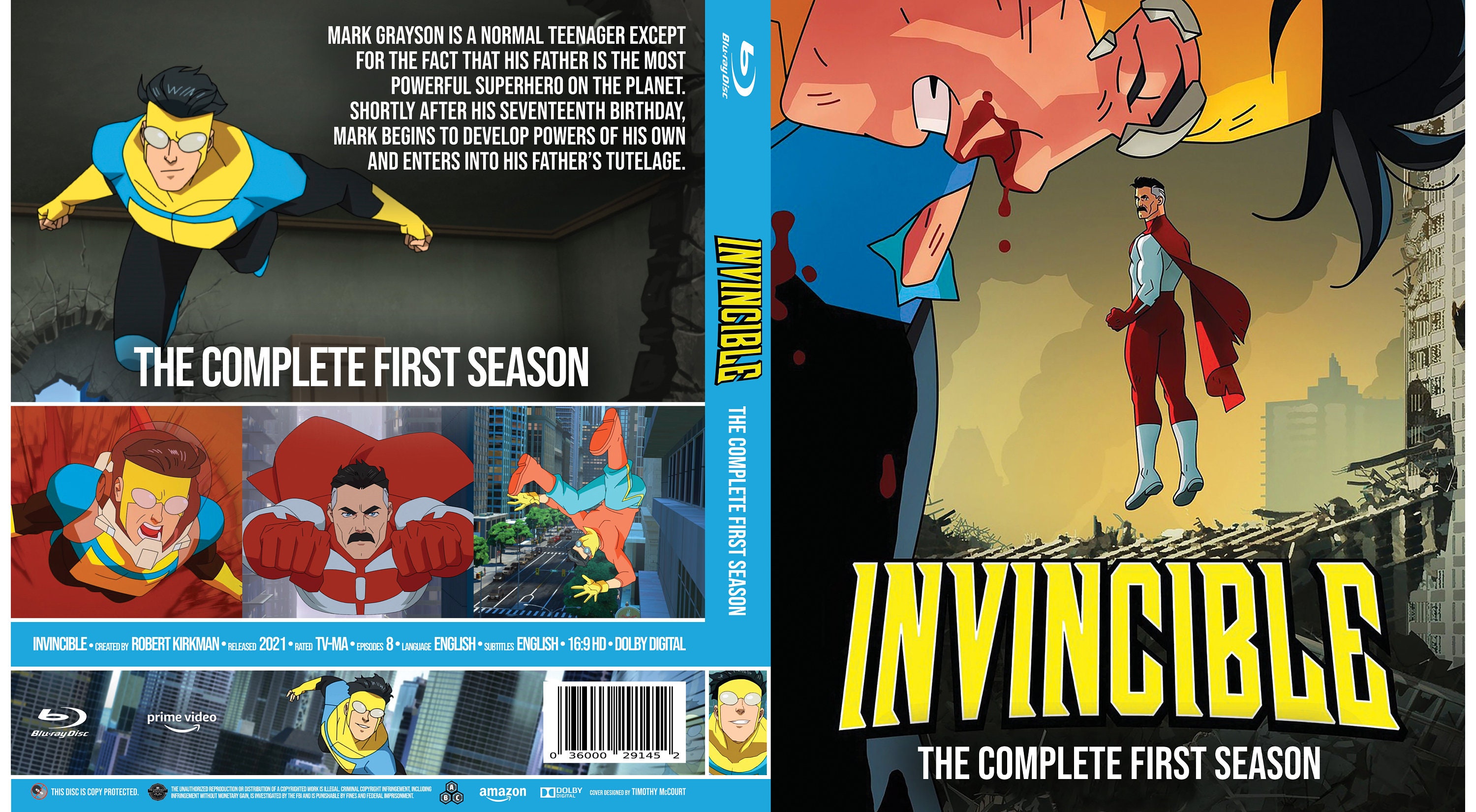 Invincible Season 1 Custom Blu-ray Cover W/ Case NO DISC - Etsy