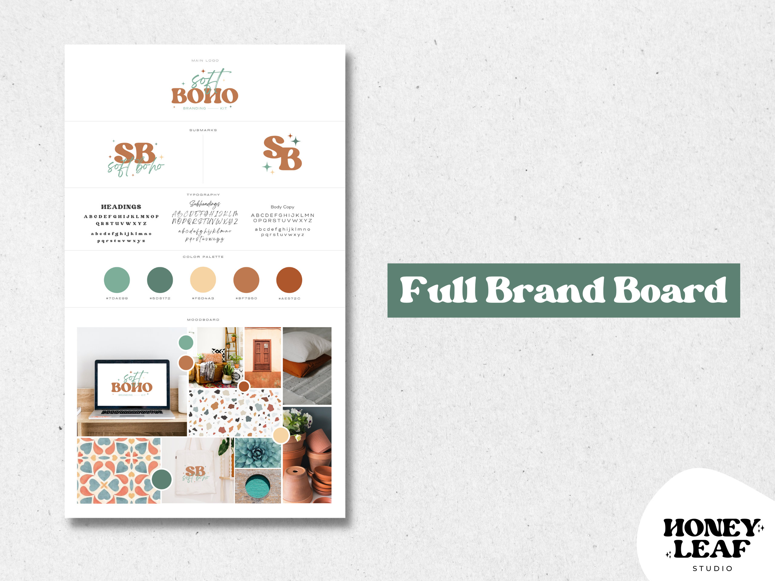 Soft Boho Brand Kit, Boho Brand, Etsy Branding Kit, Brand Kit Etsy ...