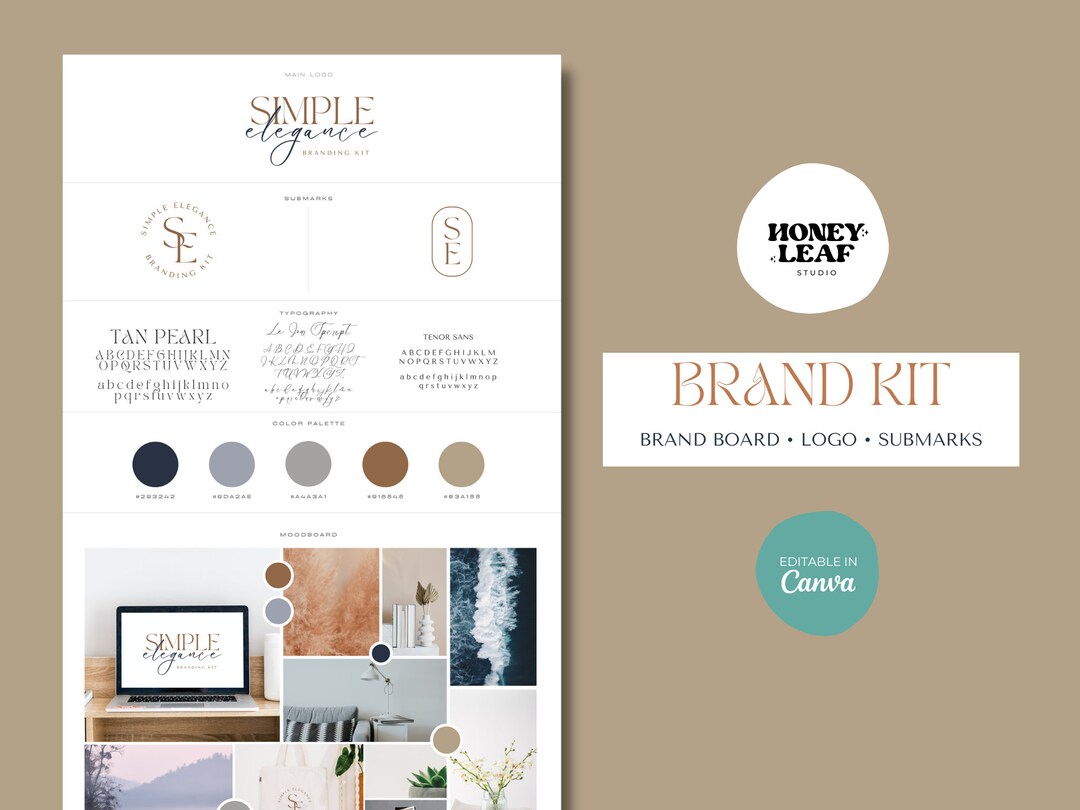 Simple Elegance Brand Kit, Elegant Brand, Etsy Branding Kit, Brand Kit ...
