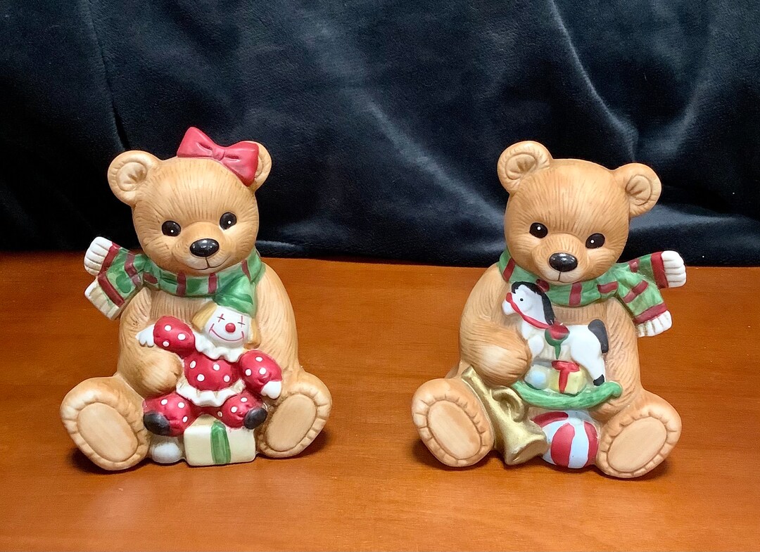 Two Vintage HOMCO #5251 CHRISTMAS BEARS - Etsy