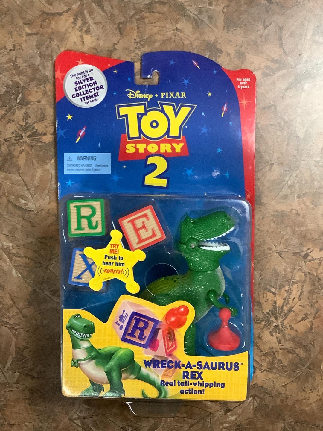 Unopened 1999 Silver Edition Disney Pixar TOY STORY 2 "wreck-a-saurus ...