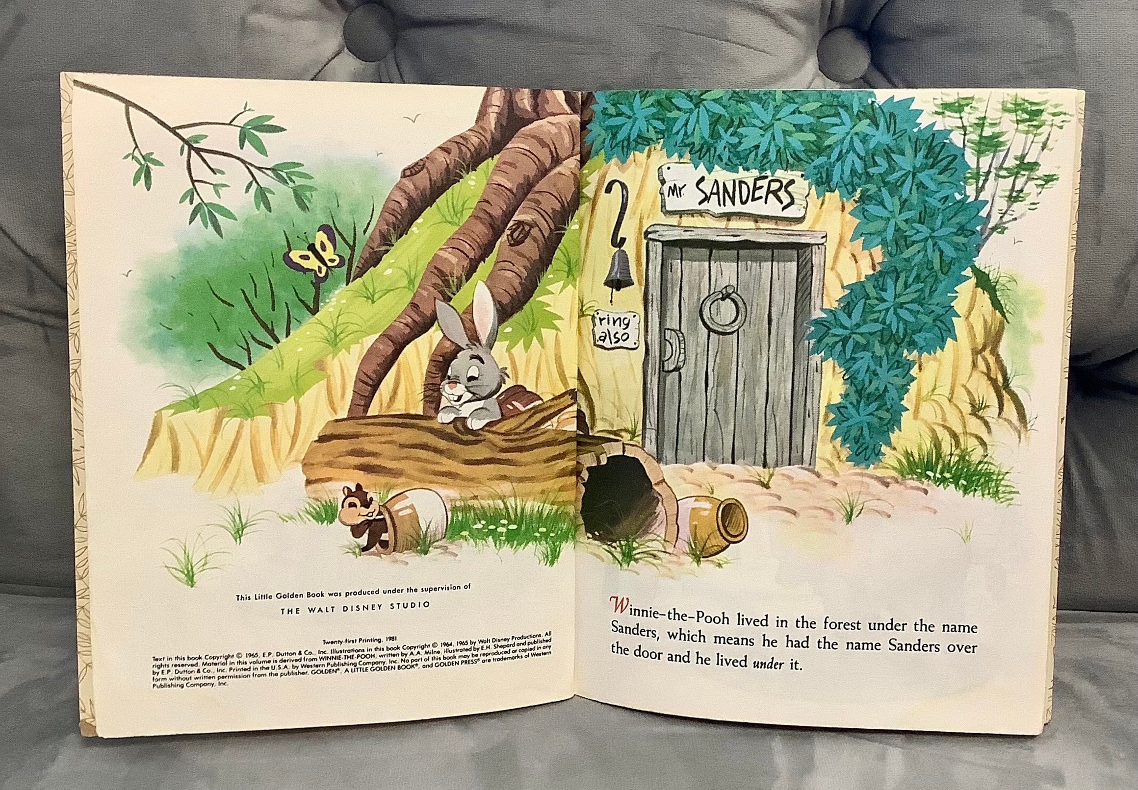 Vintage 1981 Walt Disney Little GOLDEN "winnie-the-pooh Meets Gopher ...