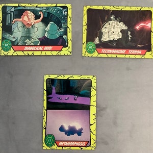 Vintage Set of Three 1989 Teenage Mutant NINJA TURTLES Collector CARDS ...