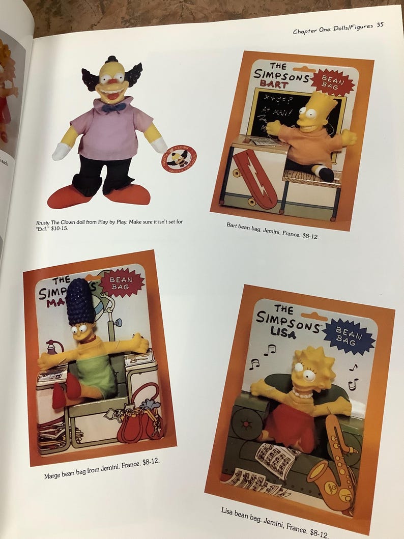 1998 "the Unauthorized Guide to THE SIMPSONS COLLECTIBLES, A Handbook ...