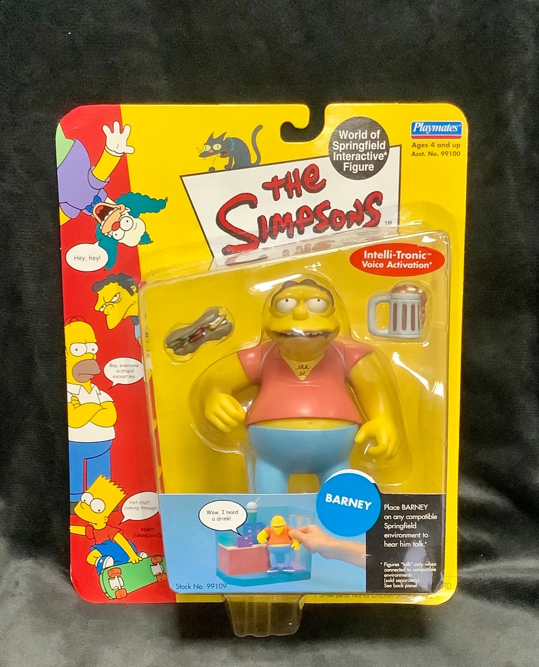 2000 Unopened SIMPSONS World of Springfield "barney" INTERACTIVE FIGURE ...