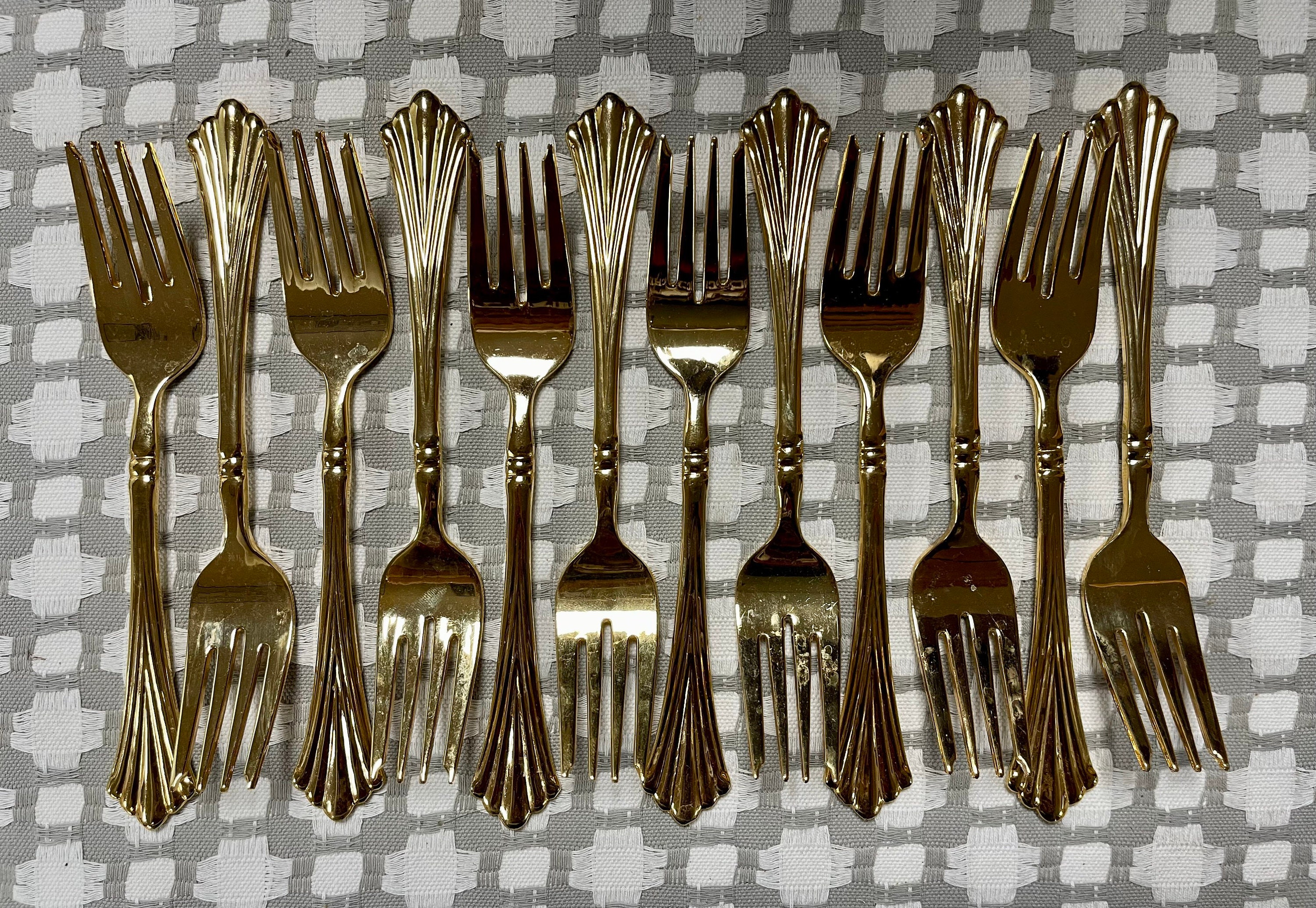 1847 Roger Bros GOLD ELECTROPLATE Silverware 45 Piece Set - Etsy