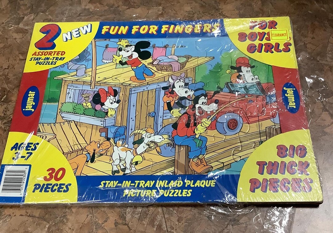 DISNEY MICKEY Mouse and Friends Jaymar Inlaid Tray Set of 2 PUZZLES - Etsy