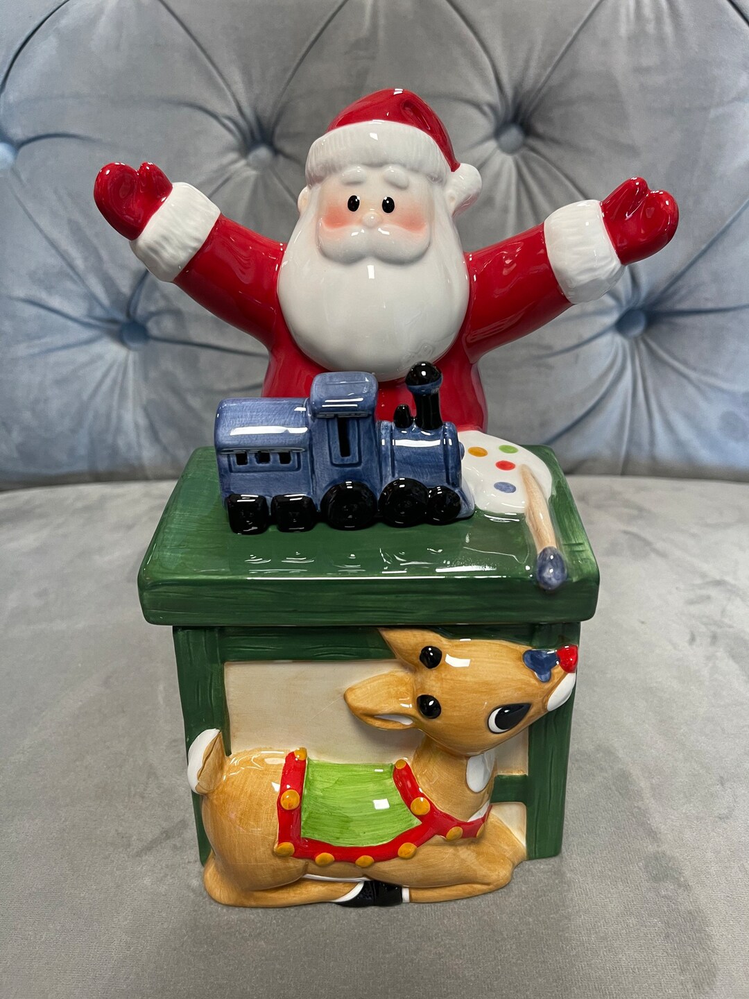 Lenox Rudolph the Red-nosed Reindeer Covered Candy Dish With Original ...