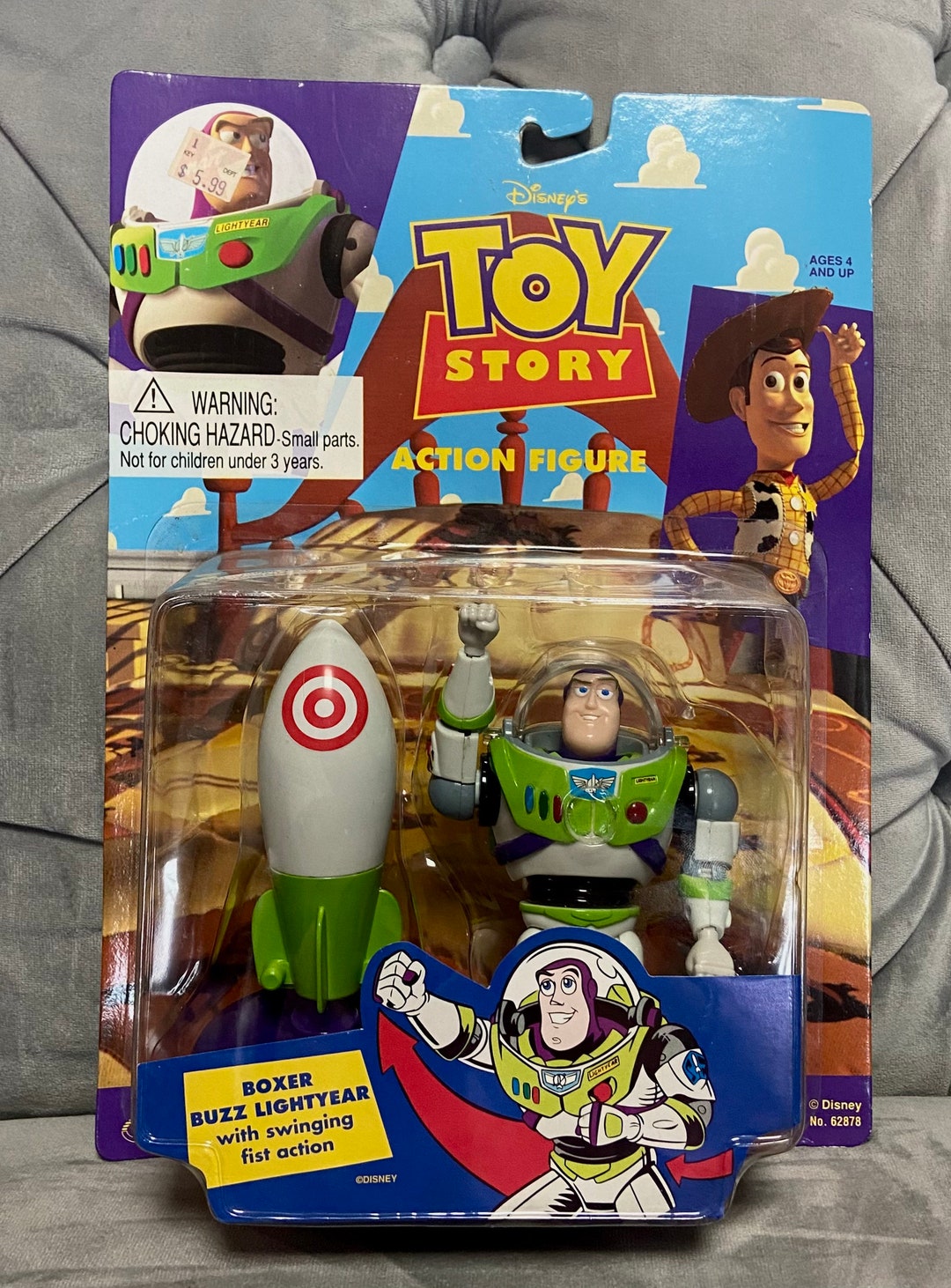 1990s Disney TOY STORY Original Unopened Boxer BUZZ Lightyear Action ...