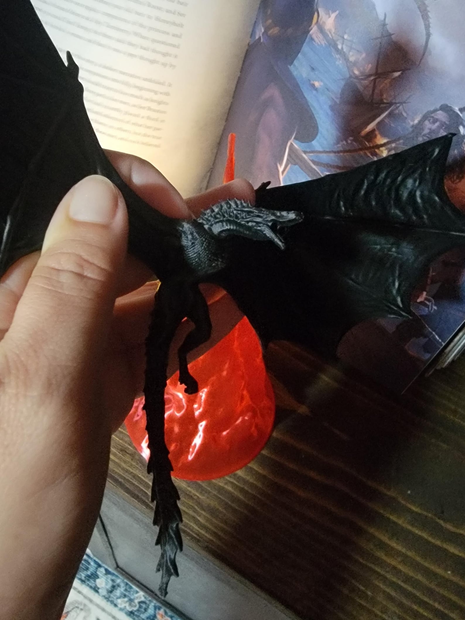 Fire Breathing Dragon Book Nook Lamp - Etsy