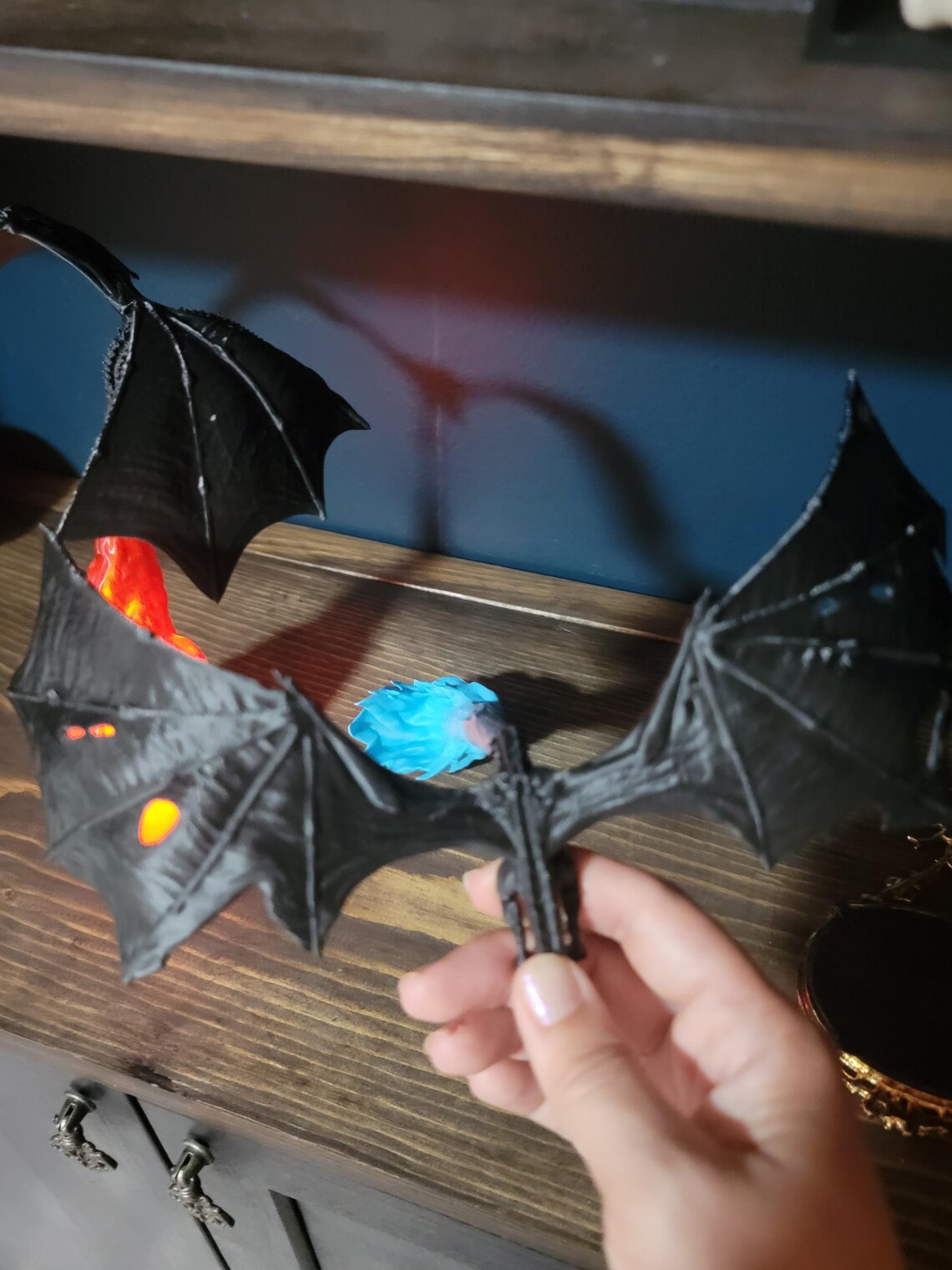 Undead Fire Breathing Dragon Book Nook With Book Mount, Perfect Gift or ...