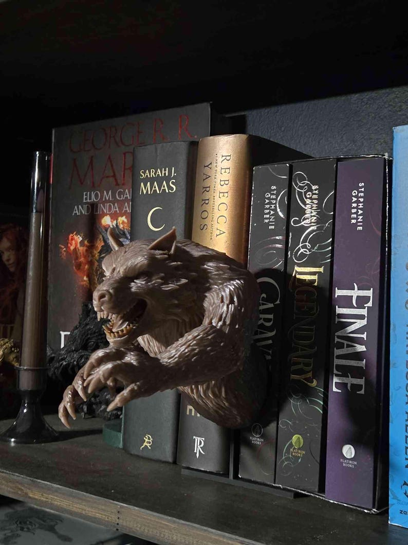 Out of the Pages Werewolf | Gothic Fantasy Monster Shelf Decor | 3D ...
