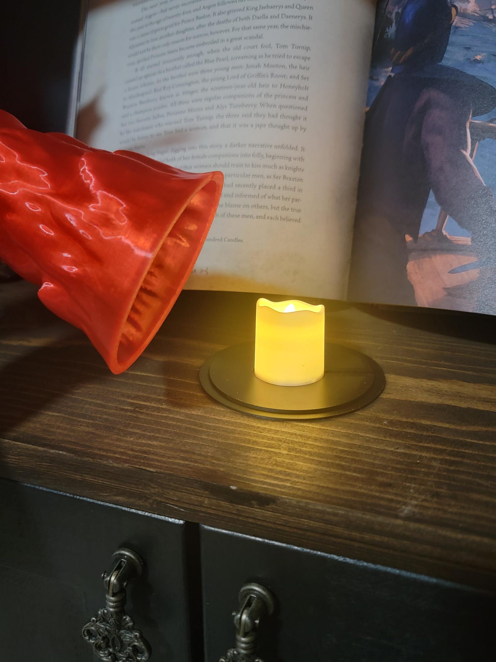 Fire Breathing Dragon Book Nook Lamp - Etsy