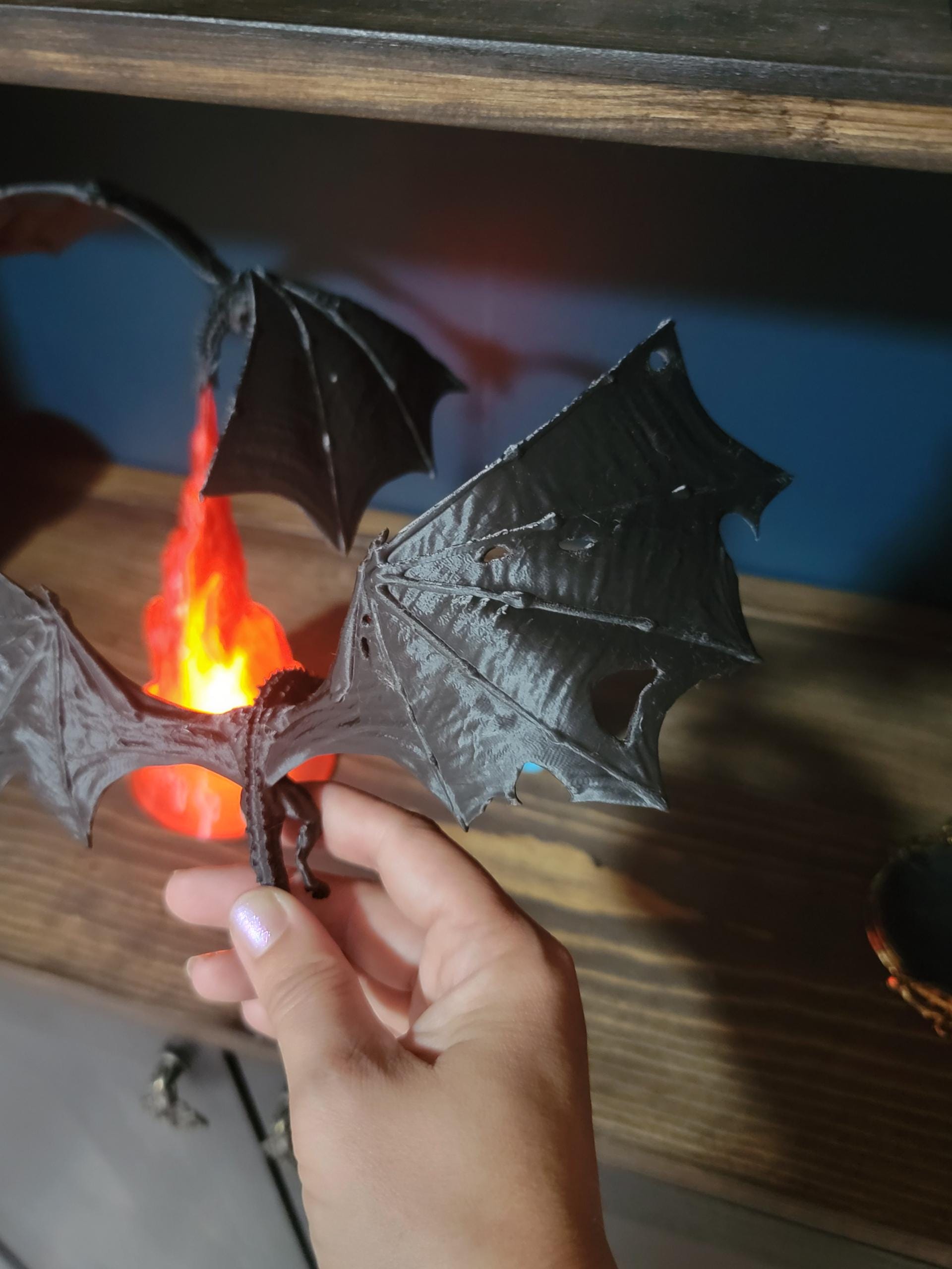 Undead Fire Breathing Dragon Book Nook With Book Mount, Perfect Gift or ...