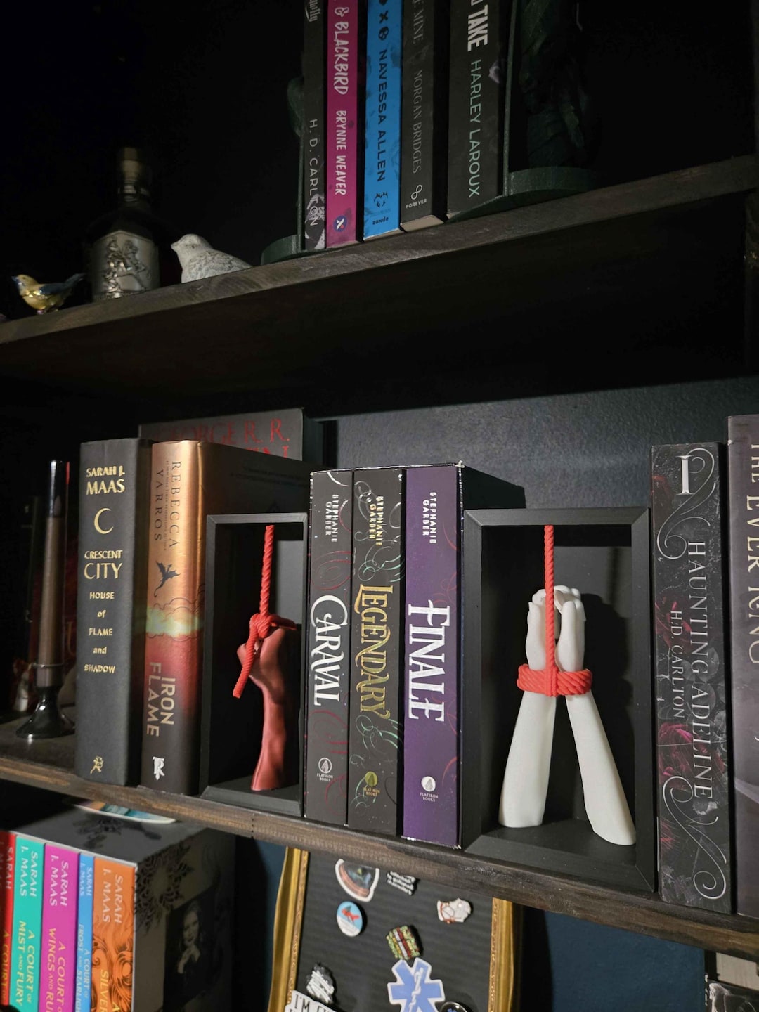 Hand-bound Book Nook Shelf Insert - Gothic Decor, Mystery Book ...