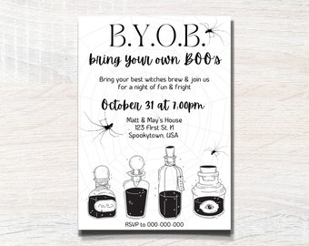 Byob Party Invite - Etsy