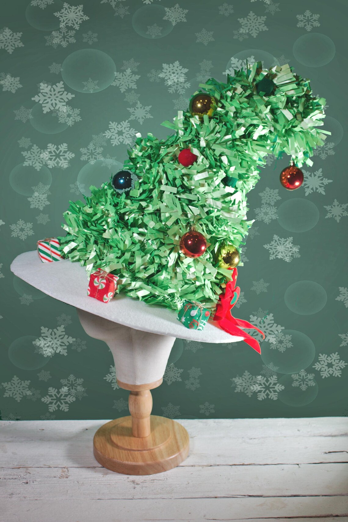 Whimsical grinch Christmas Tree Winter Hat - Etsy