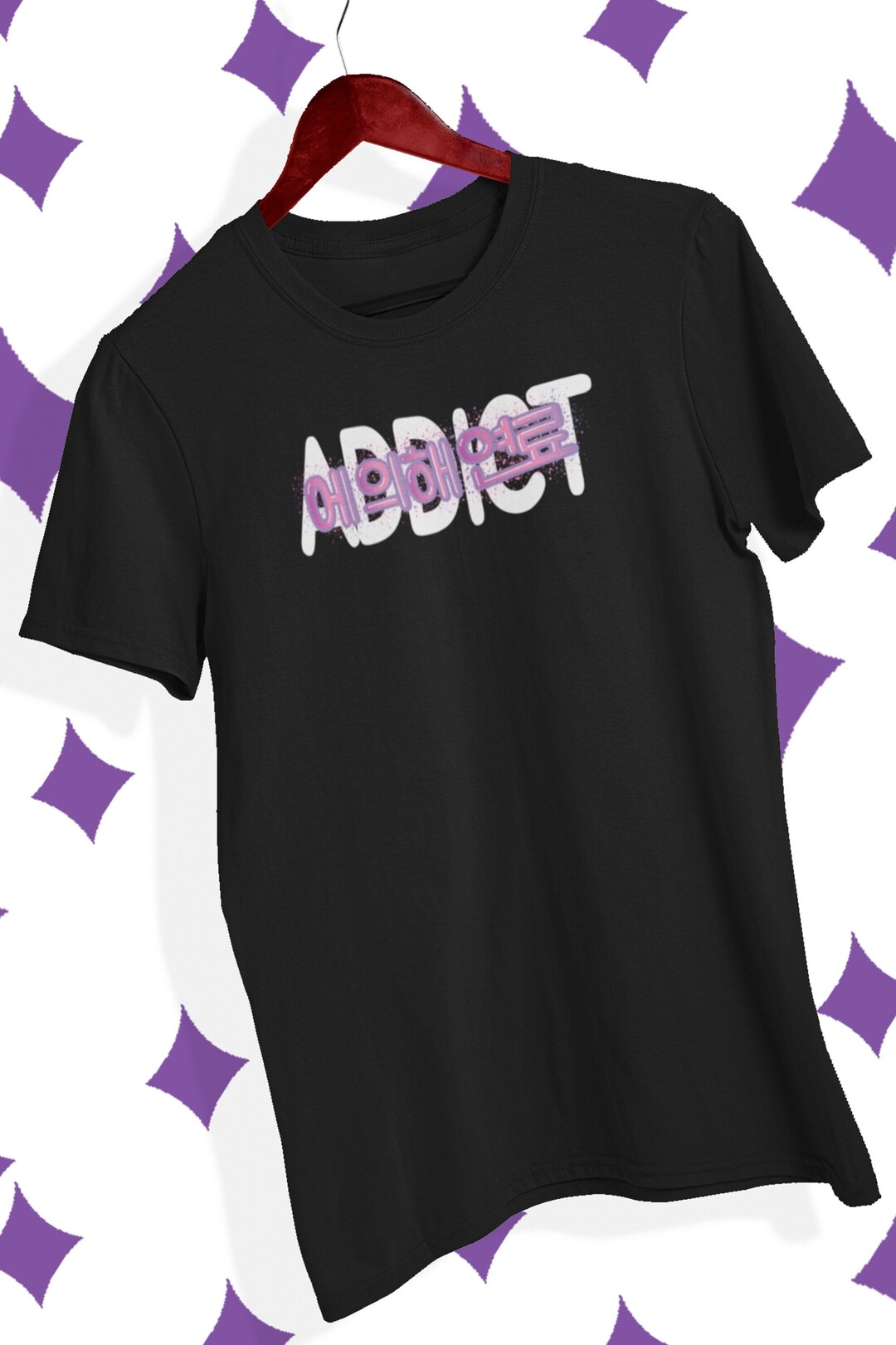 Kpop Merch Subtle K Pop Not Addicted to Kdrama Shirt Gift Hangul ...