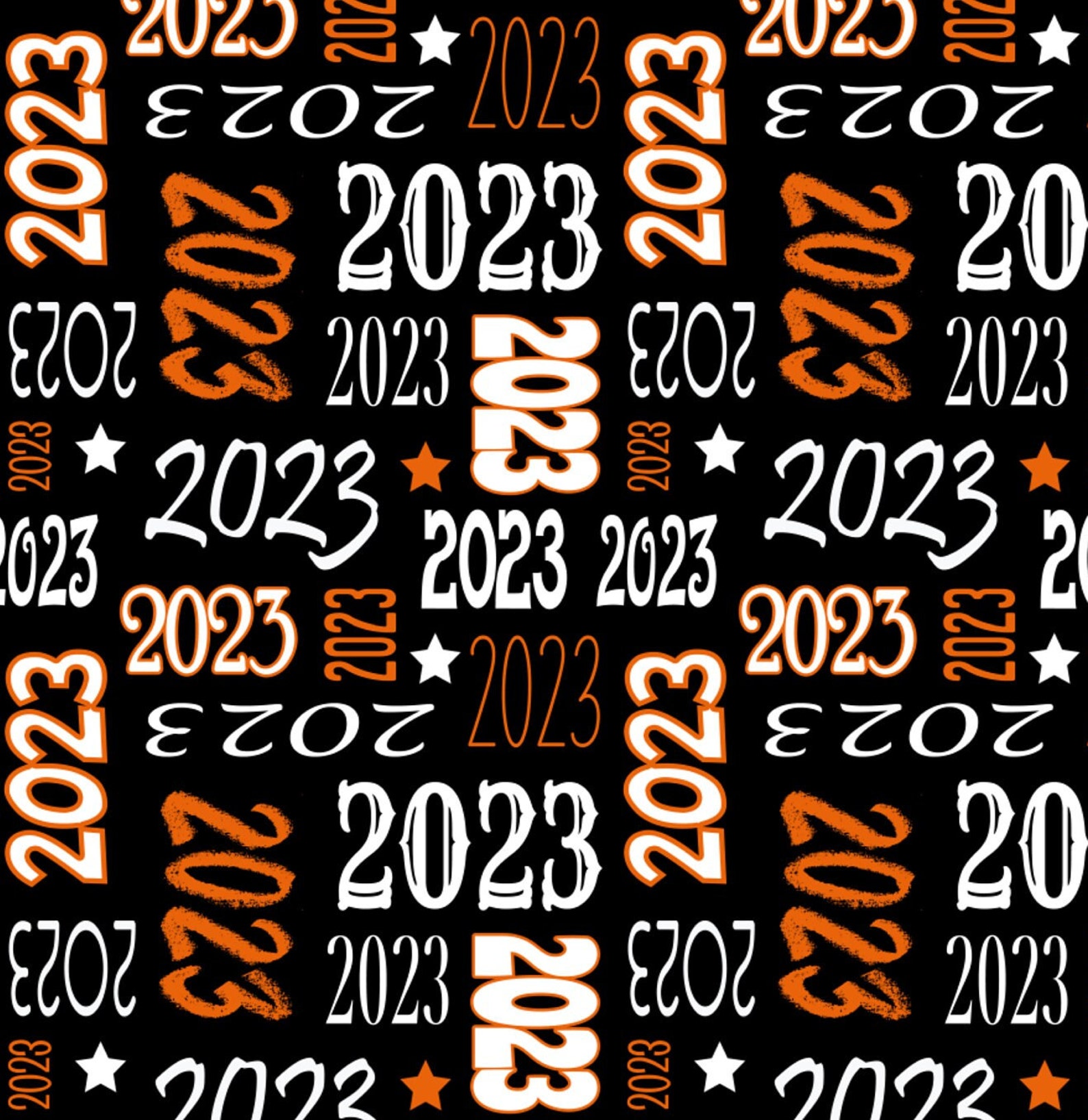 Black and Orange Graduation Digital Paper With Graduation Word - Etsy