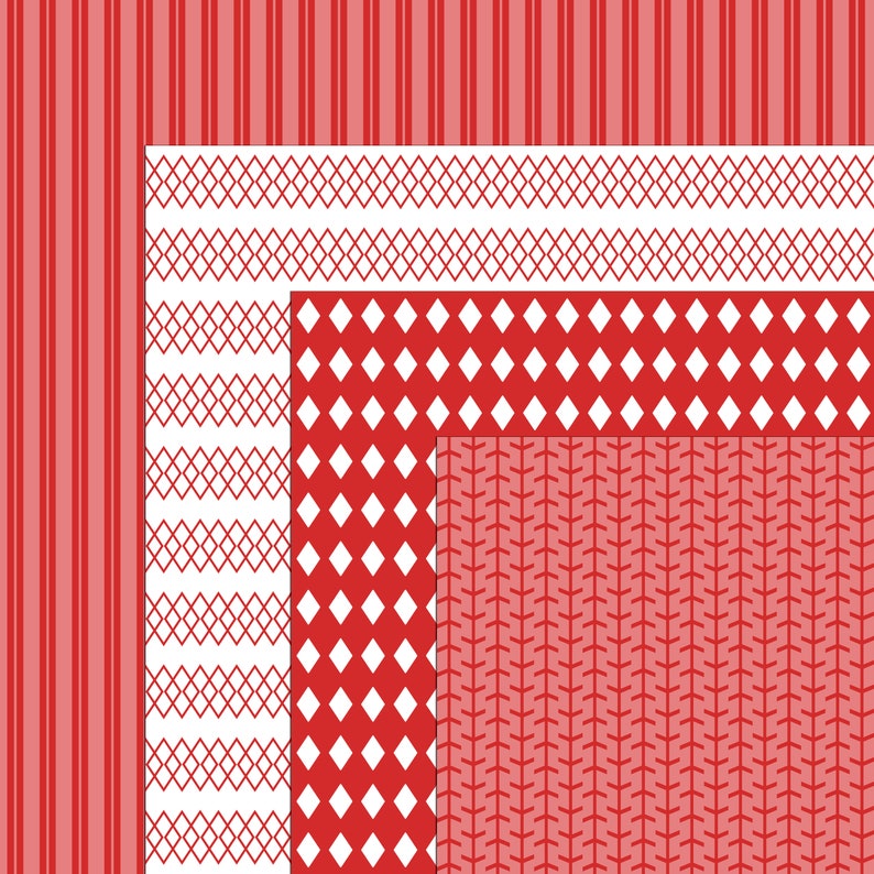 Cadmium Red Digital Paper Pack. Seamless Paper. Cadmium Red Scrapbook ...