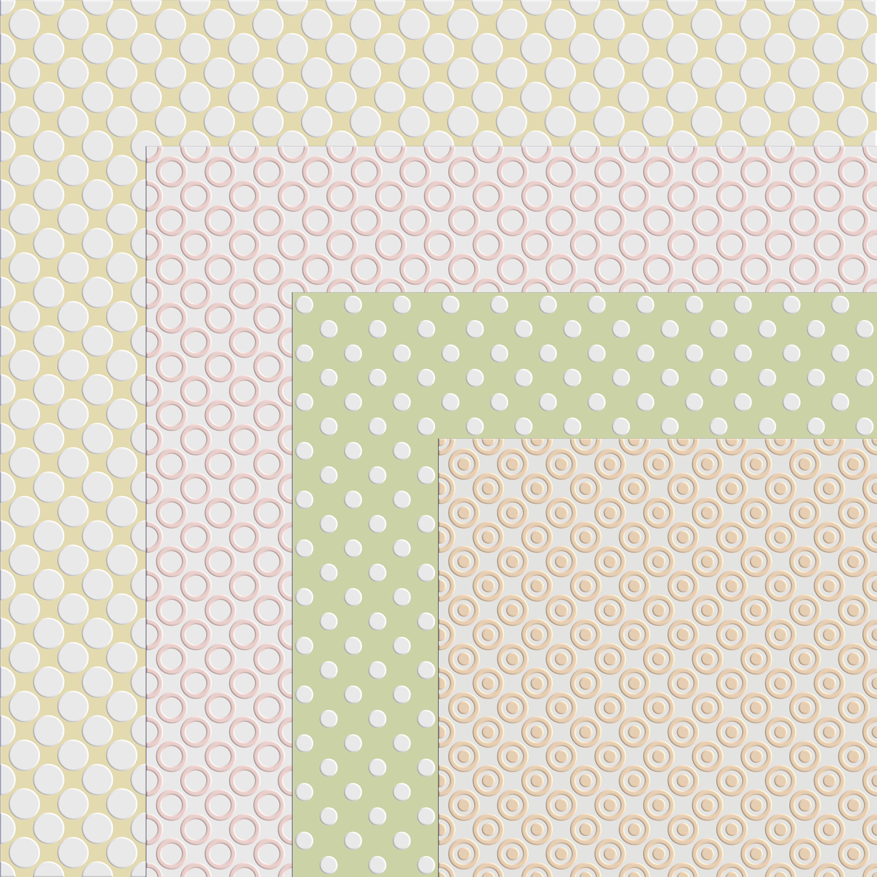 Embossed Pastel Polka Dot Digital Paper. Patterns With Light Embossed ...
