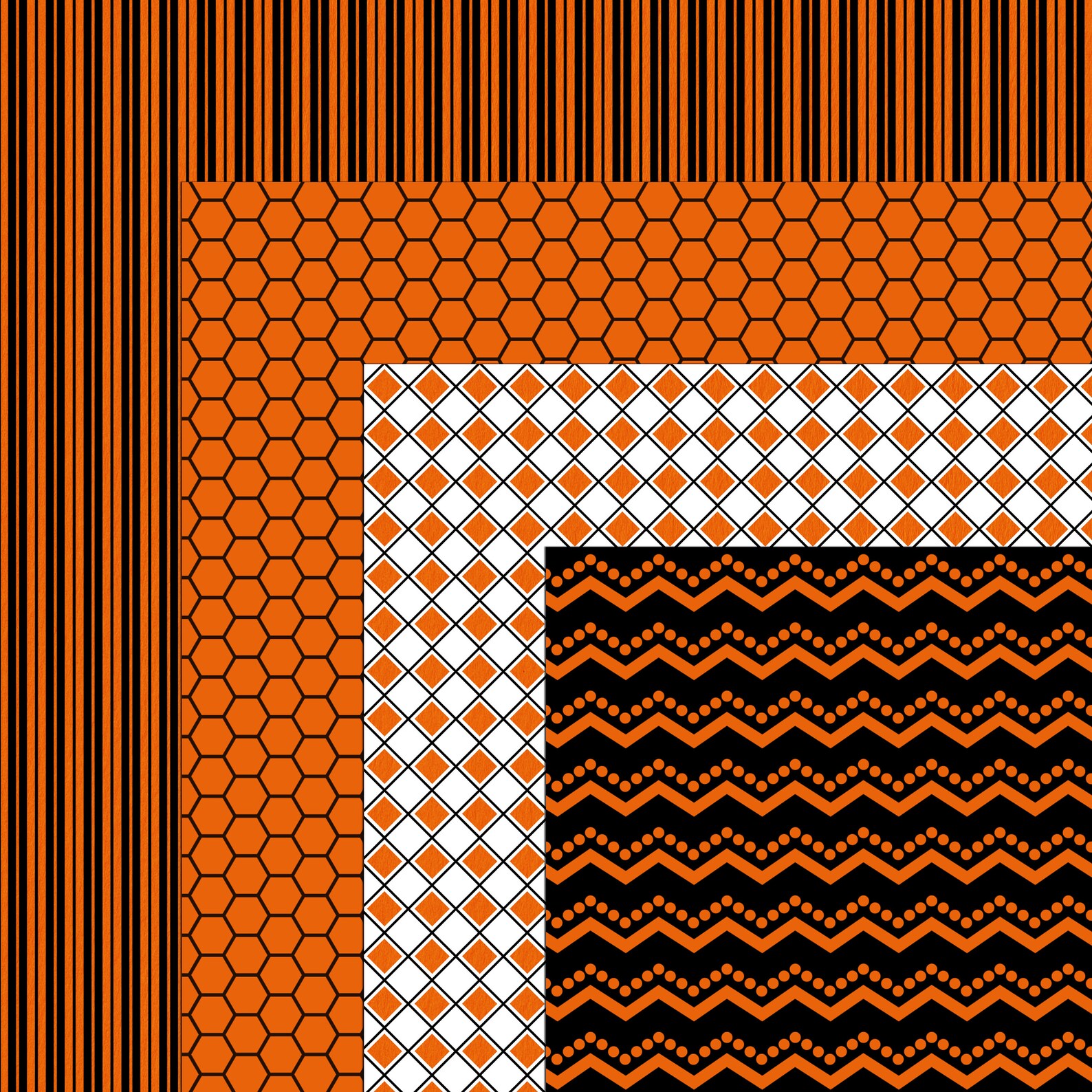 Black & Orange Digital Paper Pack. Halloween Paper. Backgrounds ...