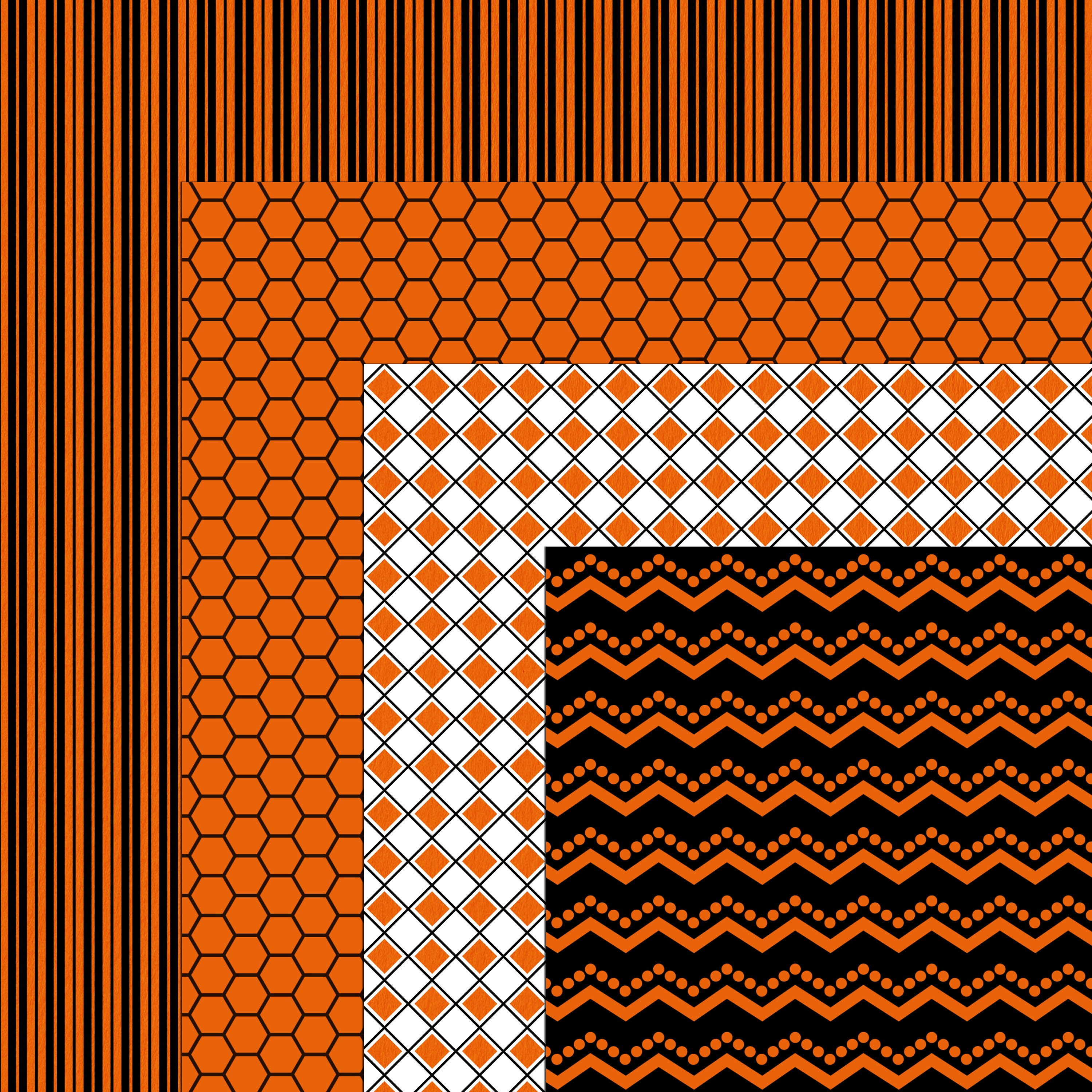 Black & Orange Digital Paper Pack. Halloween Paper. Backgrounds ...