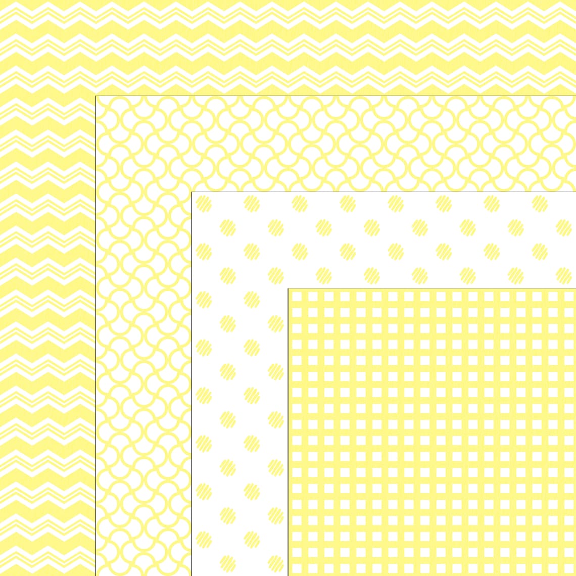 Pastel Yellow Digital Paper Pack With Light Texture. Great for Spring ...