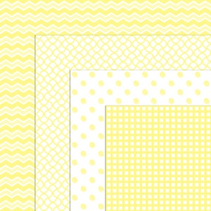 Pastel Yellow Digital Paper Pack With Light Texture. Great for Spring ...
