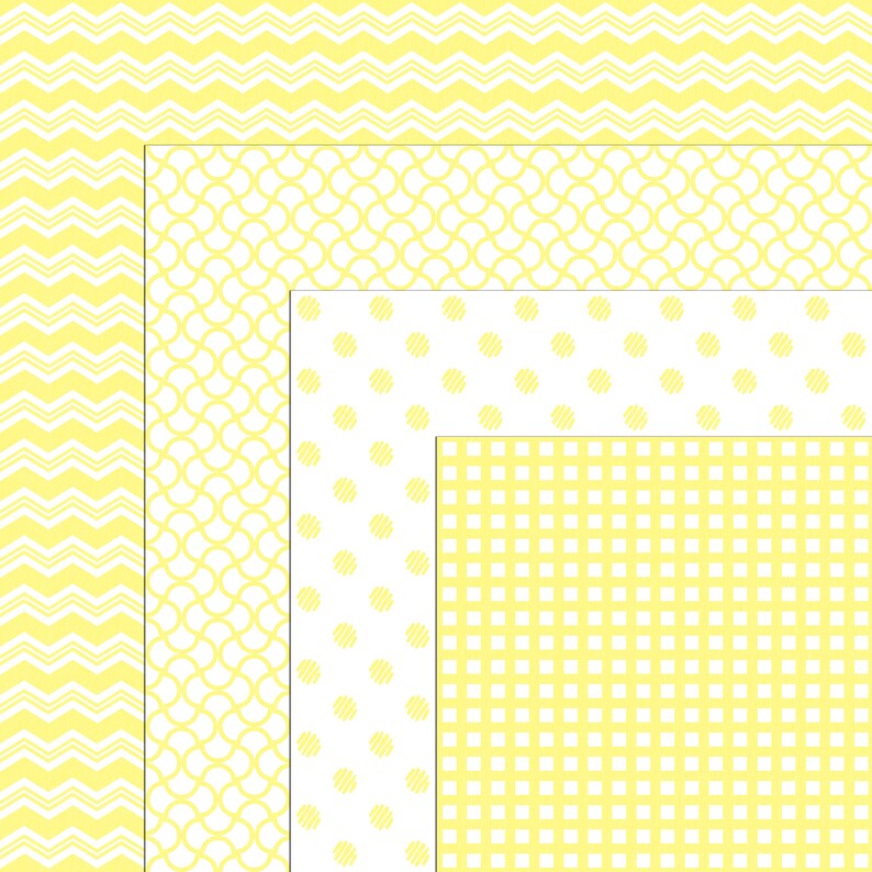 Pastel Yellow Digital Paper Pack With Light Texture. Great for Spring ...