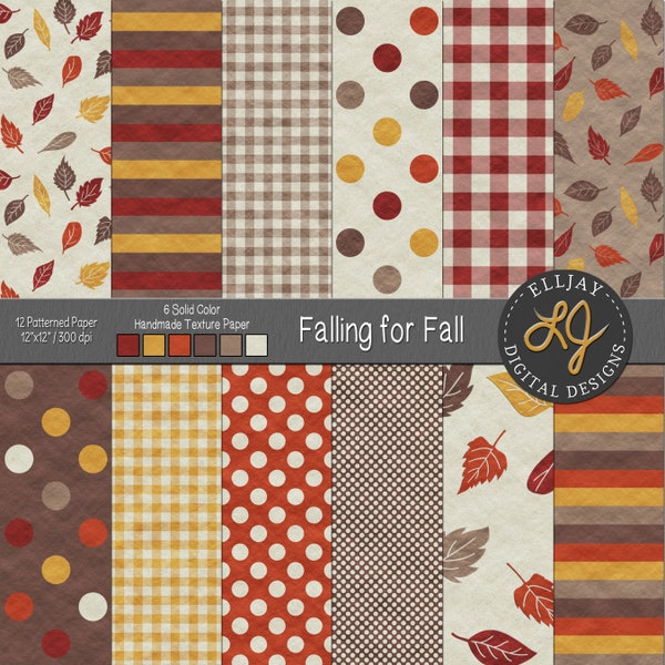 Fall Scrapbook Paper - Etsy