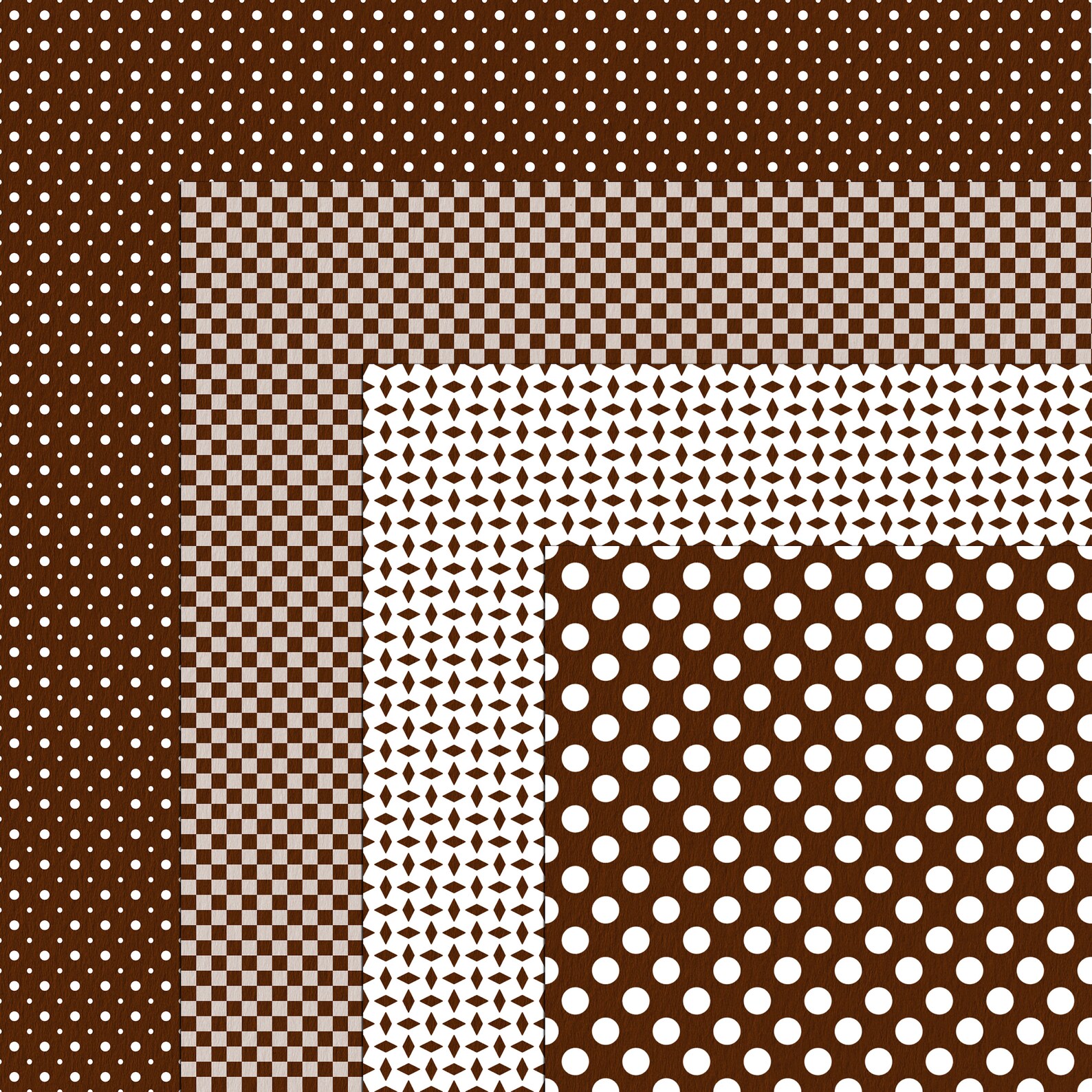 Chocolate Brown Digital Paper Pack: Light Texture, Seamless Patterns ...