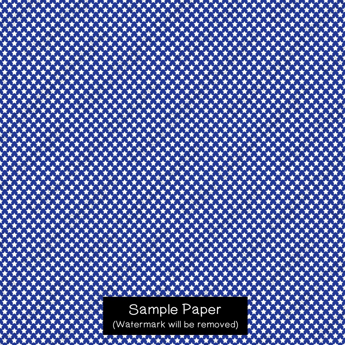 Star Digital Paper Pack. 100 Colors. Small Pattern for Card Making ...